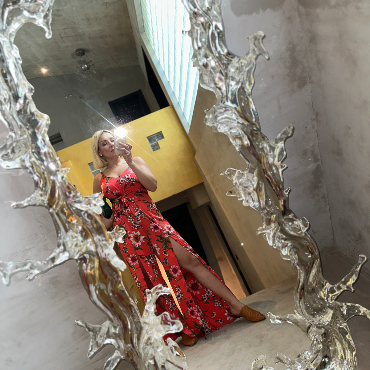 Celestial Water Rectangular Glacier Crystal Floor Mirror – Cocolea