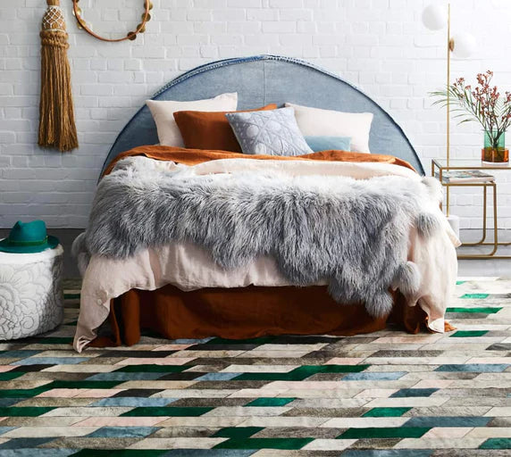 Astila Rug Rectangle - Teal & Emerald – Cocolea