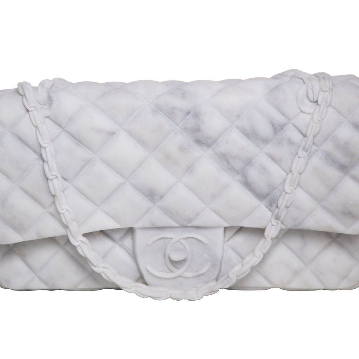 White Marble Chanel Clutch Bag Sculpture – Cocolea