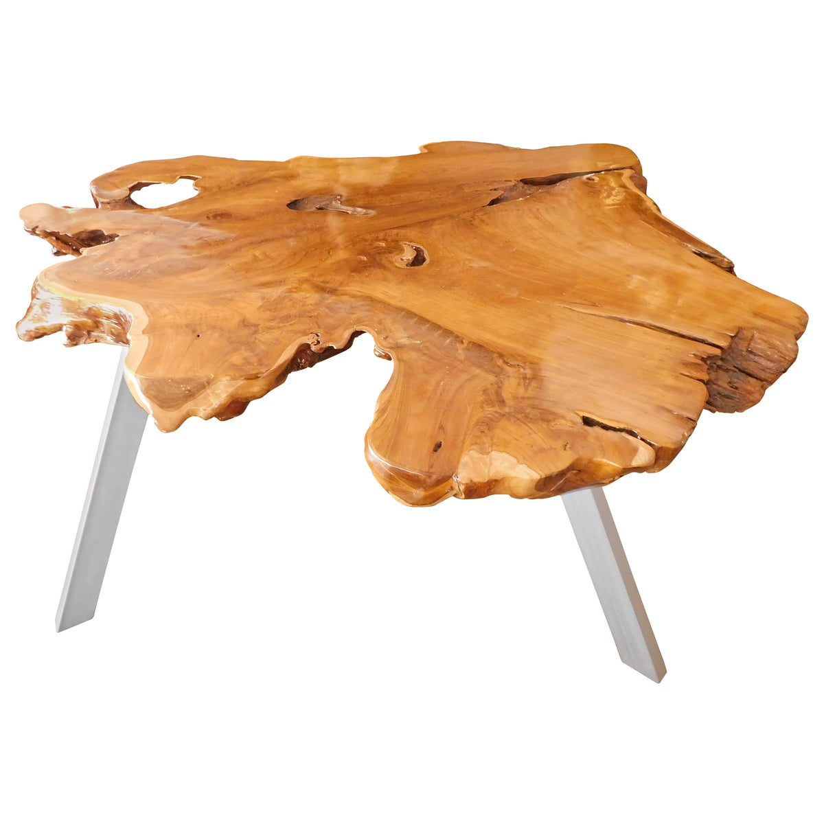 Copa Live Edge Dining Table – Natural Wood | 4 Seater – Cocolea